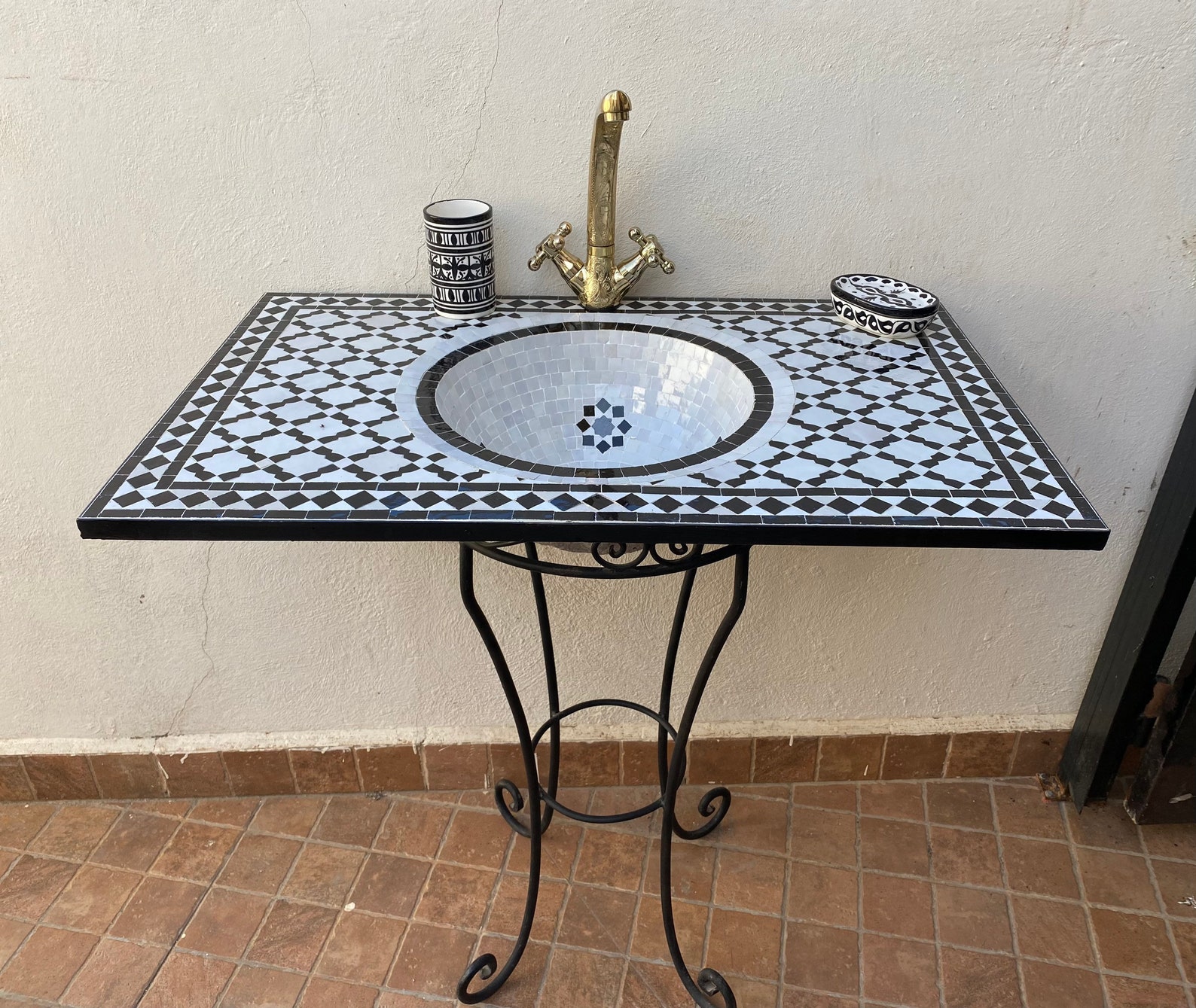 Customizable Mosaic Sink Handmade Mosaic Basin Handmade - Etsy