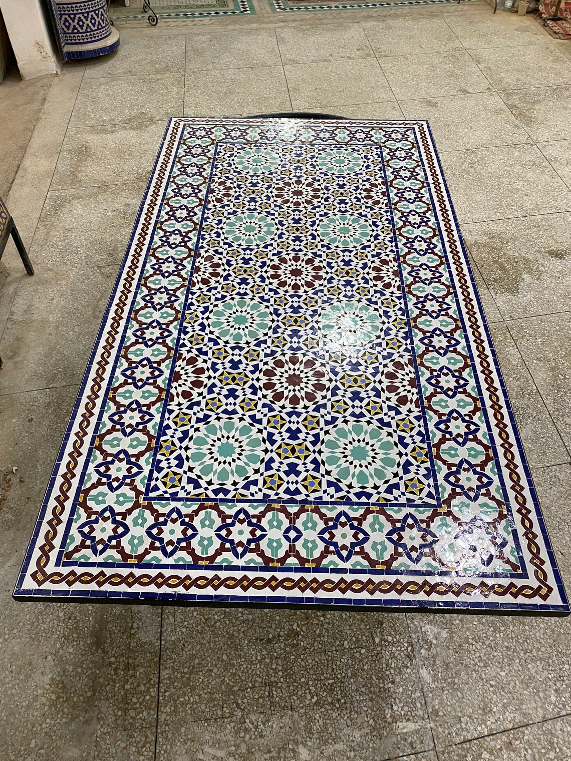 Mosaic Table / Moroccan Mosaic Table / Handmade Table / - Etsy