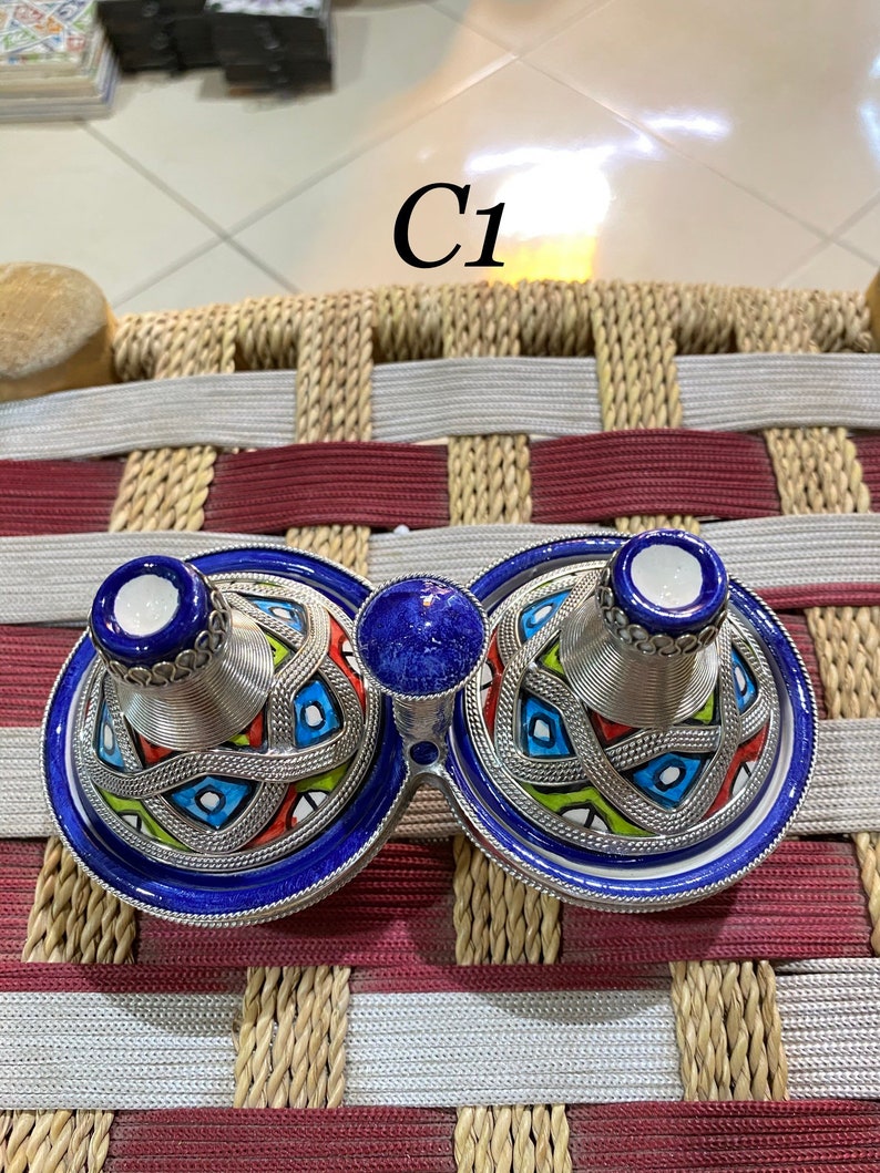 Handmade Moroccan Ceramic and Nickel Salt Shaker. Handmade Moroccan ...