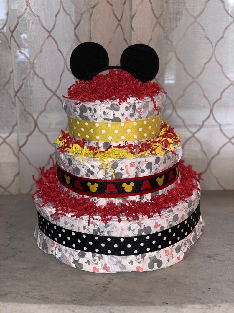 Mickey Mouse Diaper Cake - Etsy