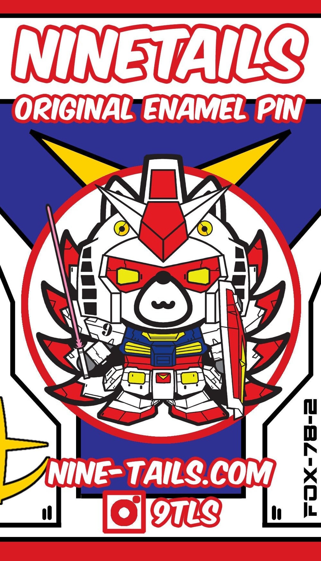 Mech Kitsune Hard Enamel Pin | Nine Tailed Fox in Gundam Cosplay by ...