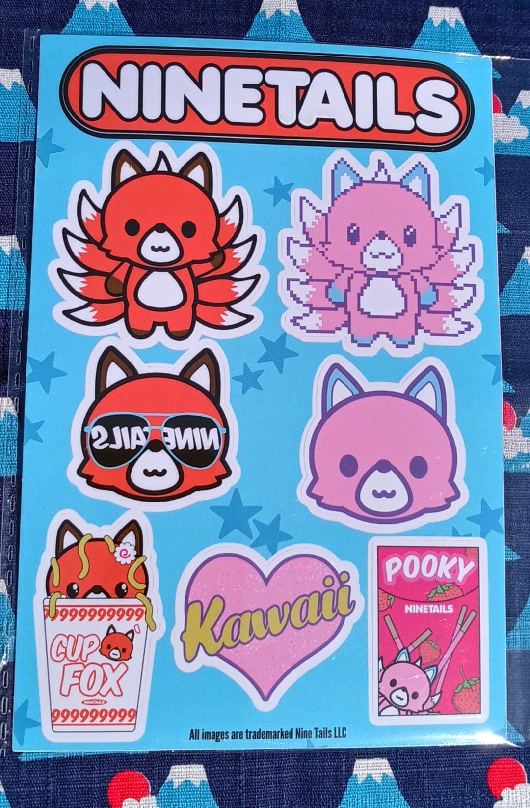 Ninetails - "kitsune" Nine Tailed Fox Sticker Sheet - Etsy