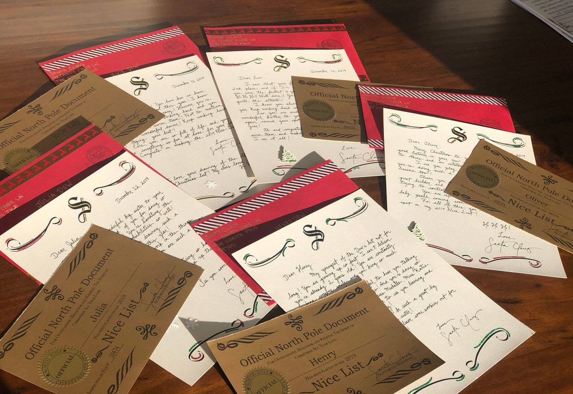 Santa Writes Back: Handwritten Response Letter From Santa Santa Letter ...