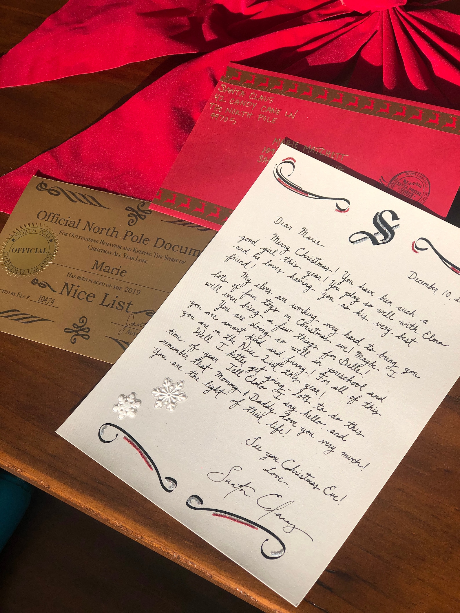 Santa Writes Back: Handwritten Response Letter From Santa Santa Letter ...