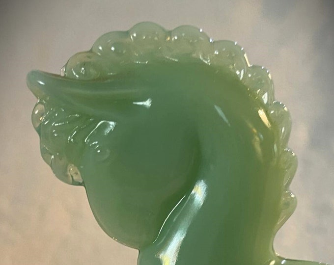 Mosser Jadeite Glass Trojan Pony Horse Figurine 5 5/8". - Etsy