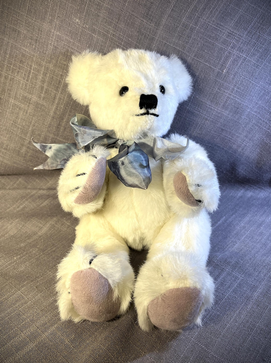 White Teddy Bear Movable Arms Legs Head an Original by Joyce Francis ...