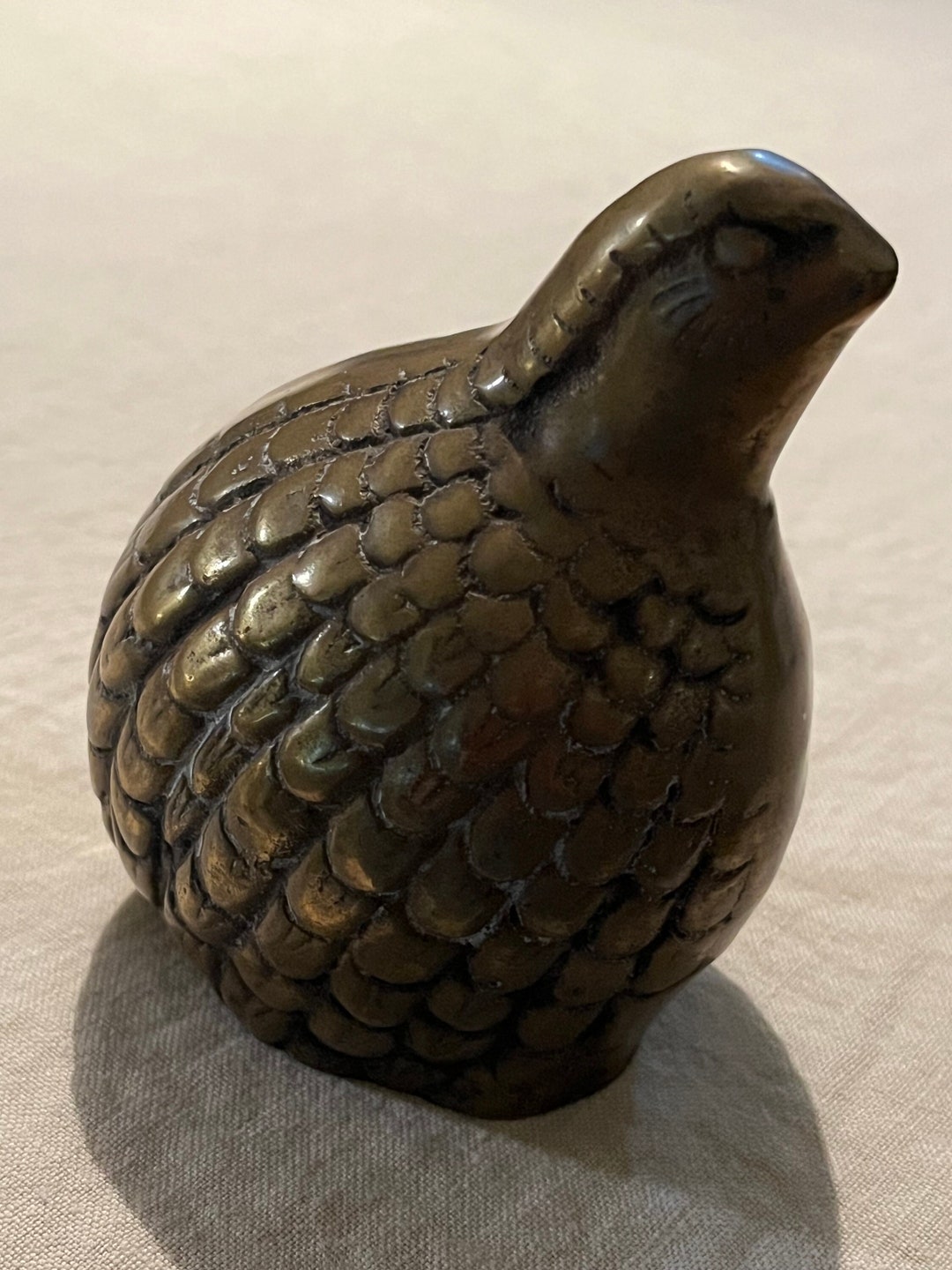 Little Brass Quail Figurine - Etsy