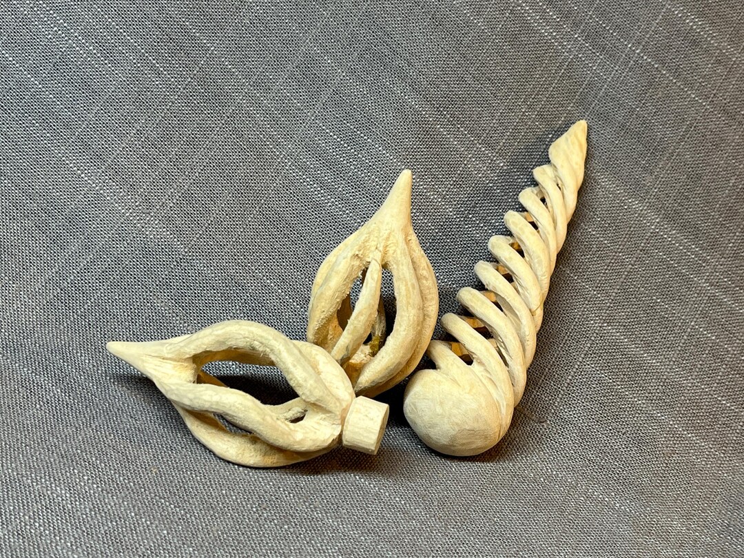 Trio Handcarved Spiral Hoo-haa Thingies. - Etsy