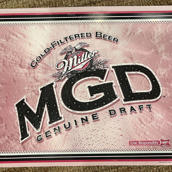 Miller Genuine Draft Sign - Etsy