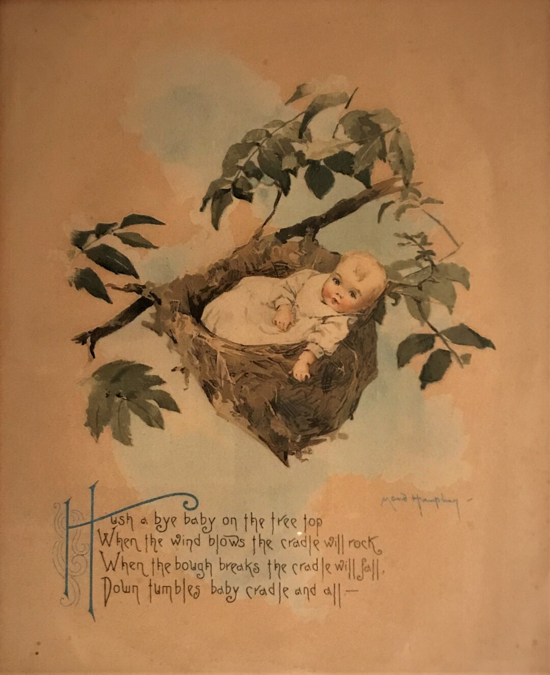 Set of 4 Framed 1891 Frederick Stokes / Maud Humphry Calendar and ...