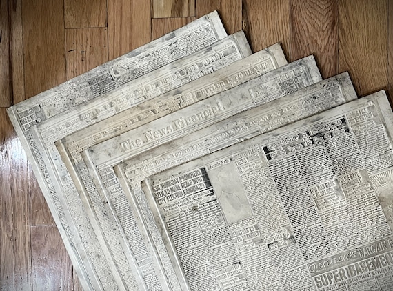 Old Newspaper Printing Plates
