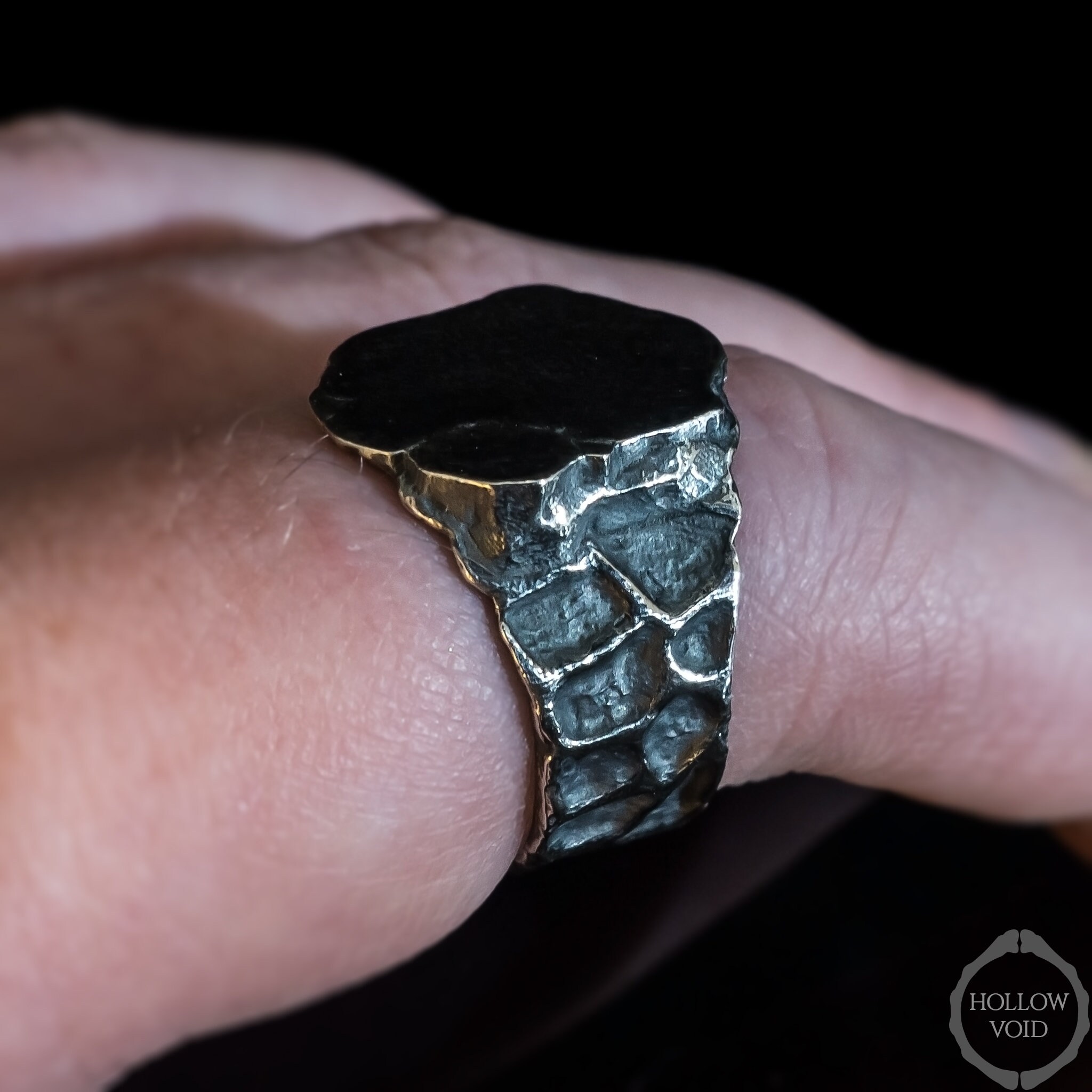Rustic Silver Signet Ring Dark Fantasy Relic Series - Etsy