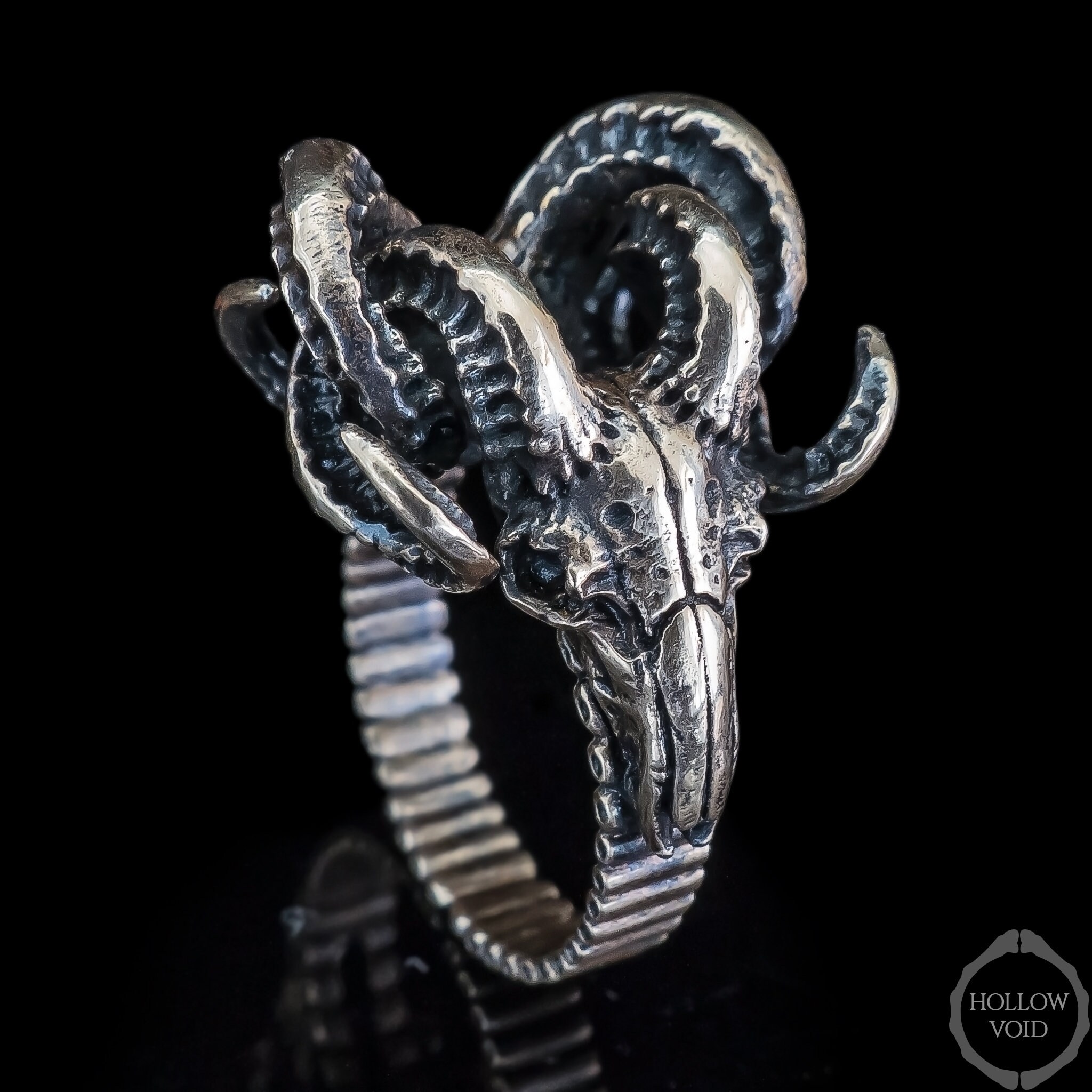 Aries Bronze Ram Skull Zodiac Ring Size UK-Q US 8.25 - Etsy