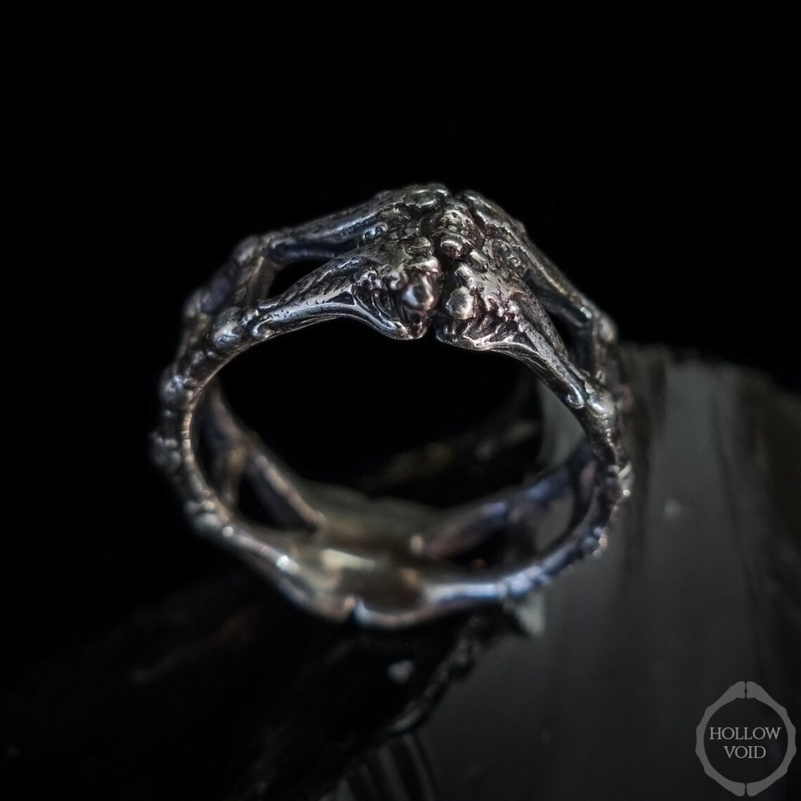Silver Alien Bone Ring Giger Inspired Xenomorph Design Size - Etsy