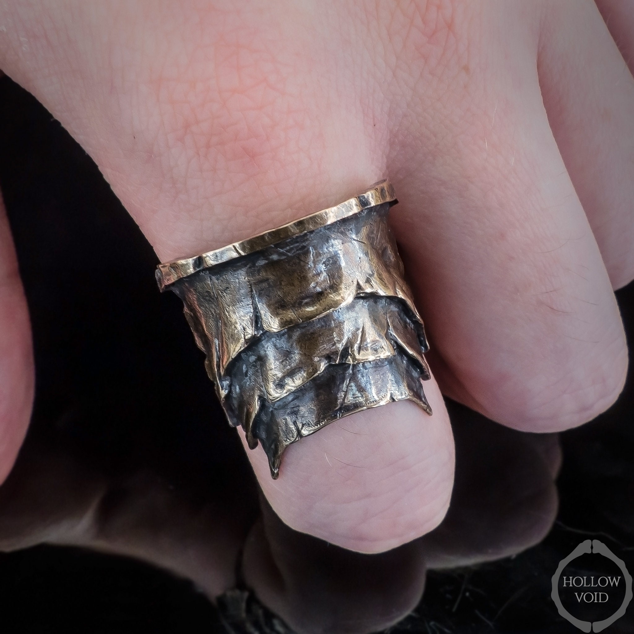 Dark Bronze Orc Armor Ring Size UK-Q / US-8.25 - Etsy