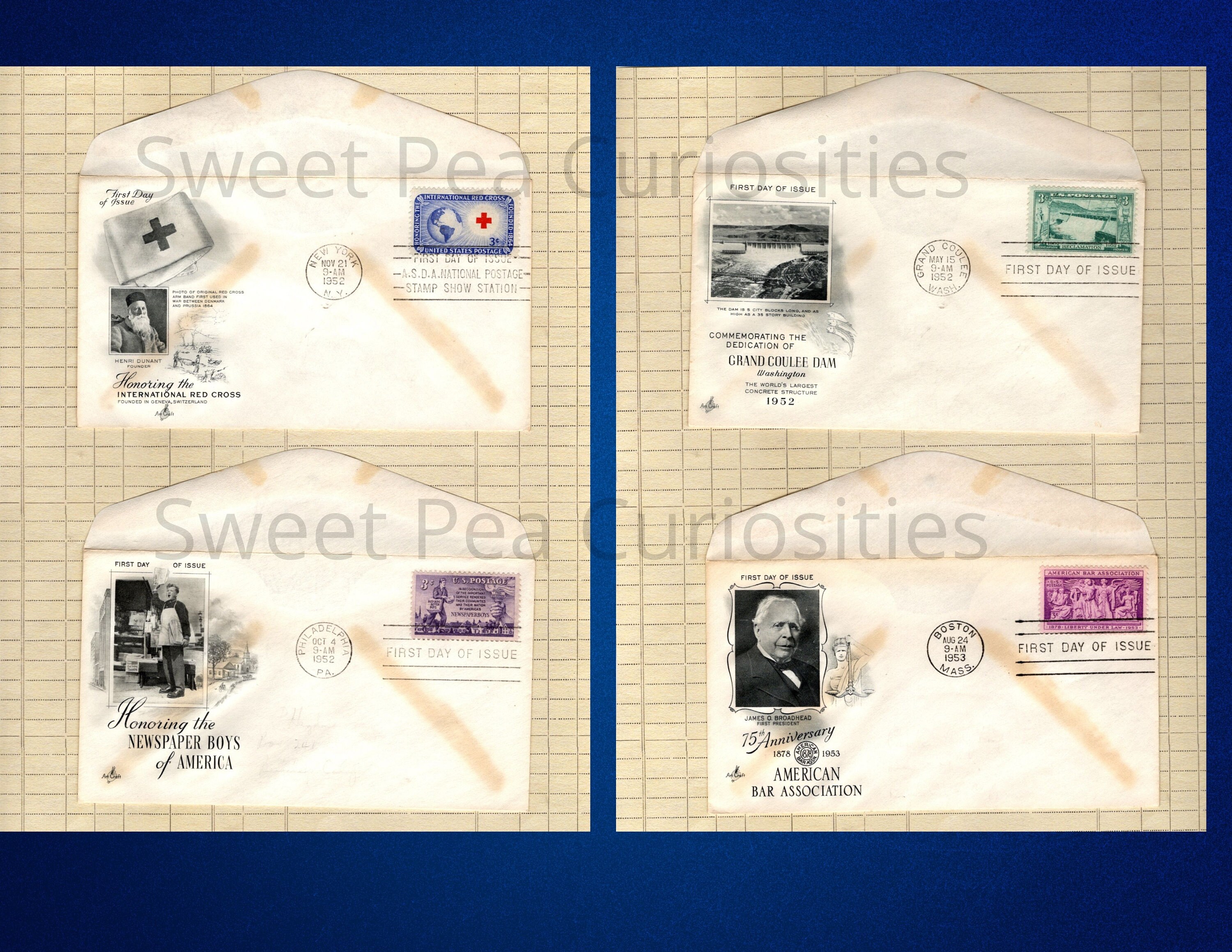 Vintage First Issue Stamp Envelopes From the 1950's - Etsy