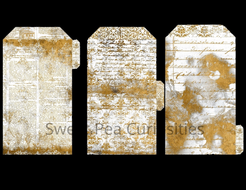 File Folder Tags Digital Download Printable Junk Journal - Etsy