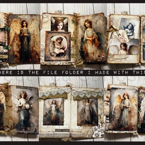 Heavenly Angel ,paper, File Folders, Pockets, Tags, Kit, Digital ...