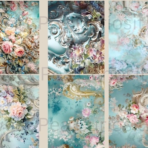 Rococo, Printable, Download, Digital, Junk Journal, Supplies, Shabby ...