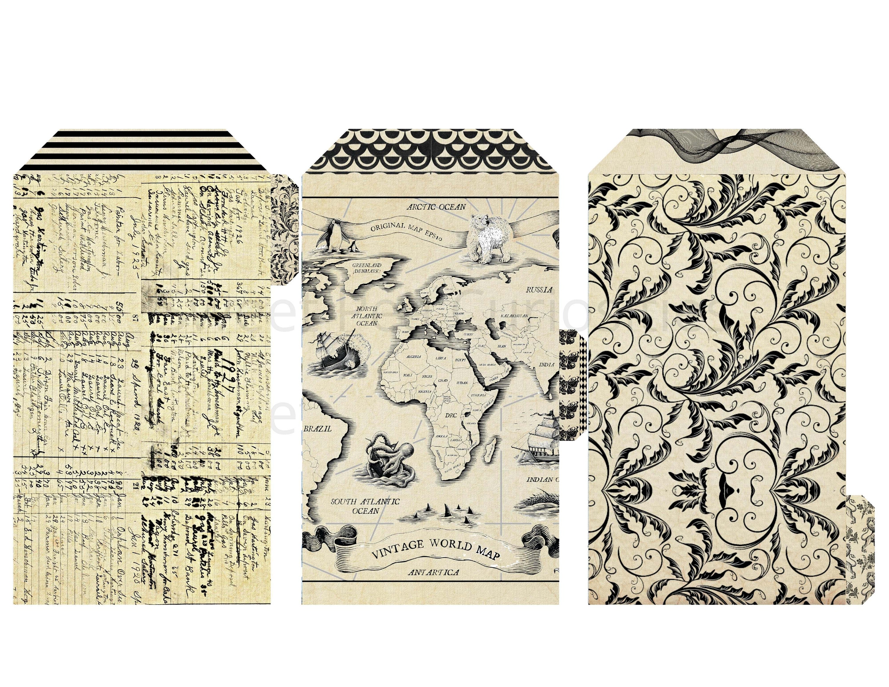 File Folder Tags Digital Download Printable Junk Journal - Etsy