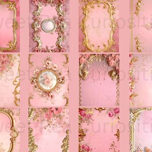 Pink Rococo, Printable, Download, Digital, Junk Journal, Supplies ...
