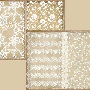 Antique Lace, Printable, Digital, Download, Junk Journal, Collage ...