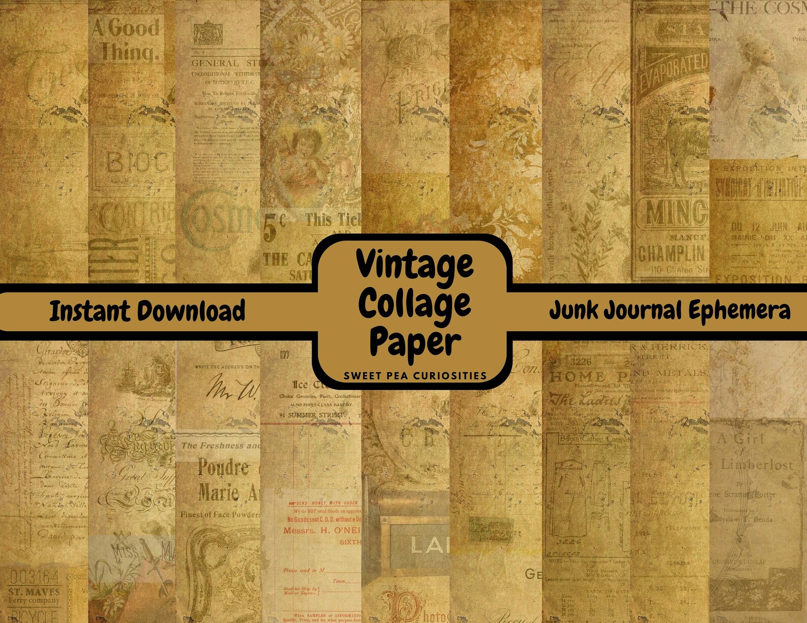 Vintage Paper Digital Download Printable Junk Journal - Etsy