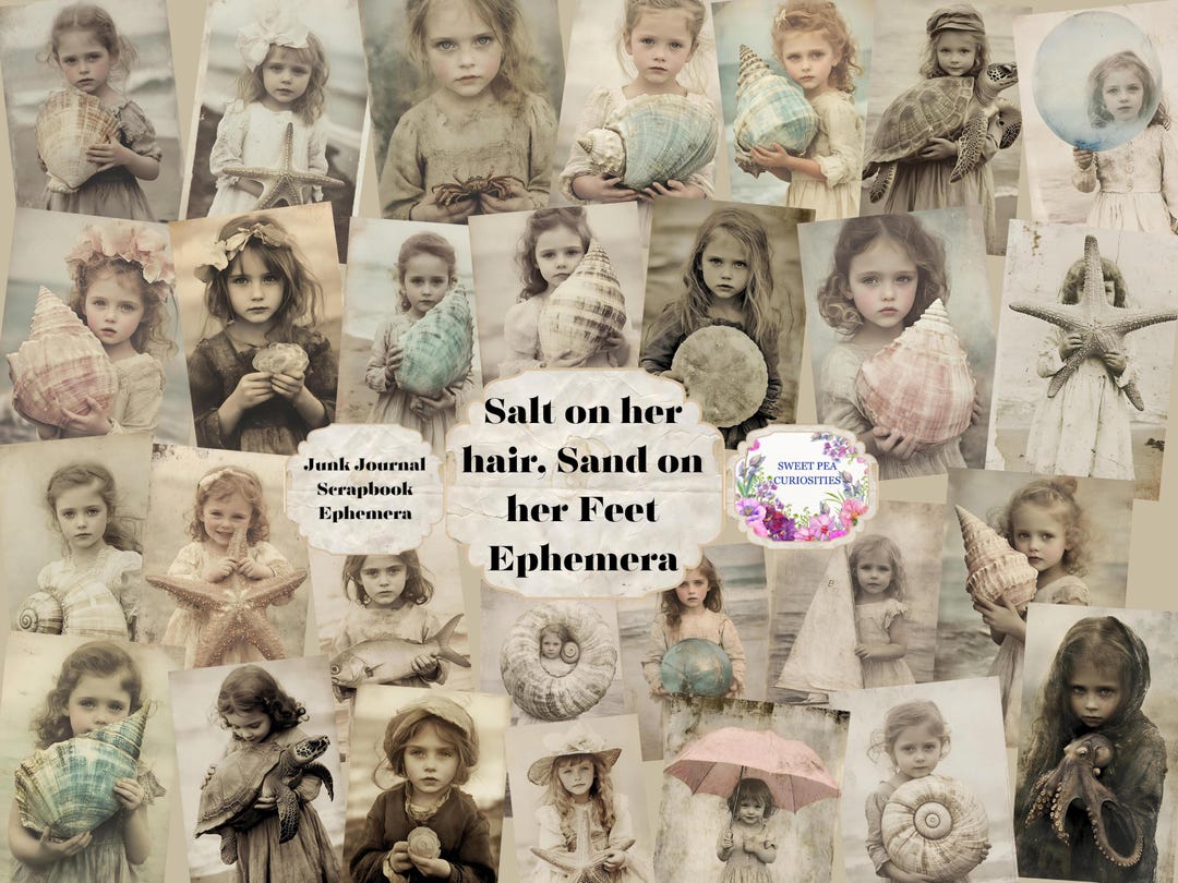 Seaside Ephemera, Junk Journal Kit, Digital, Download, Printable, Junk ...