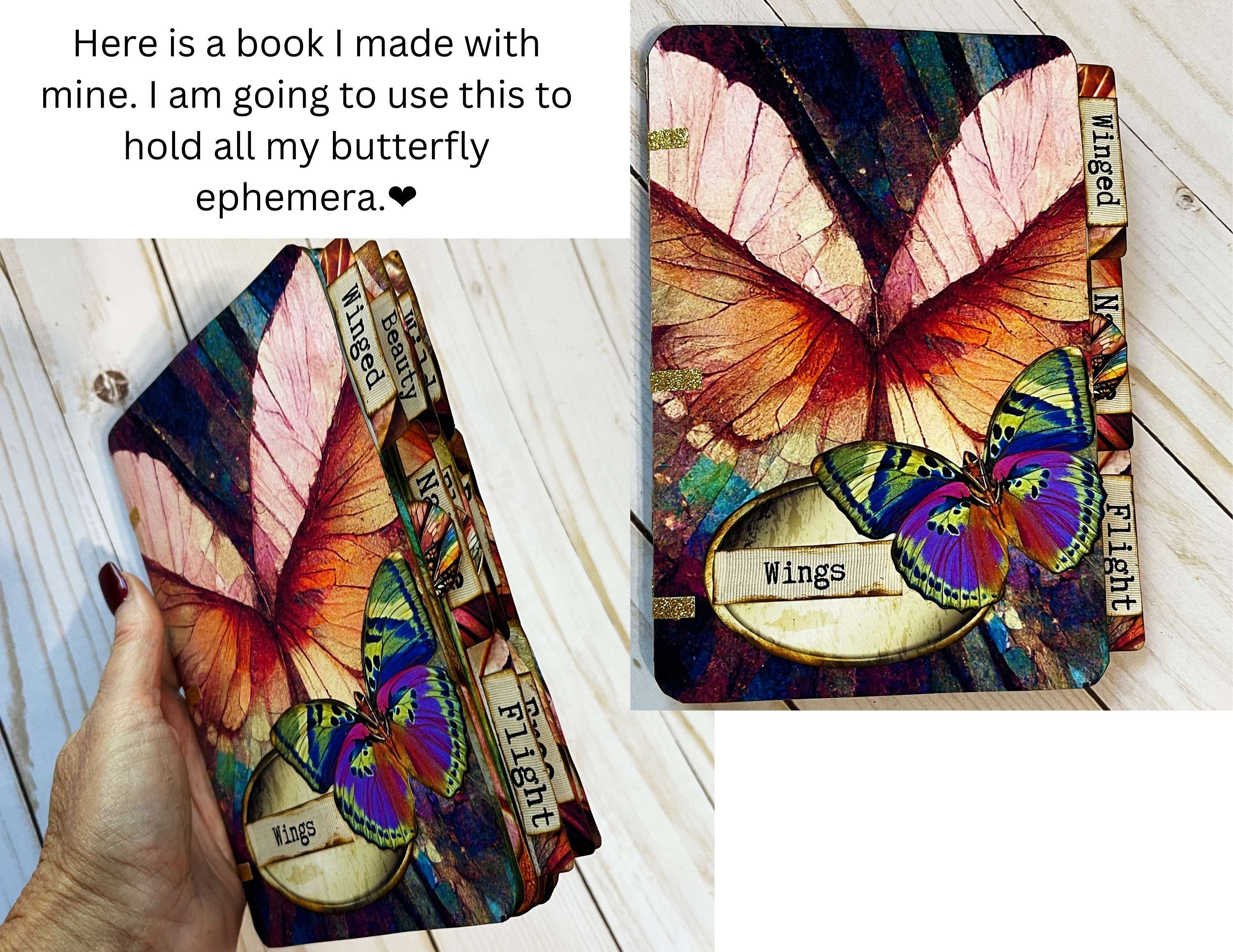 Butterfly, Folders, Junk Journal, Digital, Download, Printable ...