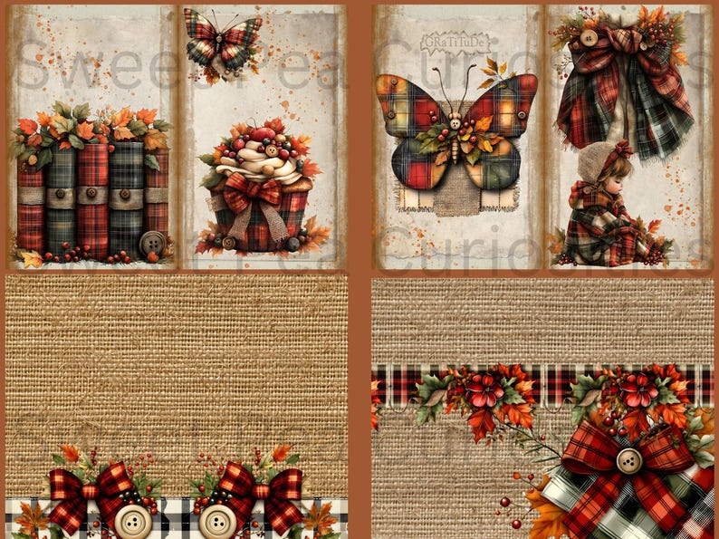 Fall, Autumn, Junk Journal, Printable, Digital Download, Flowers ...
