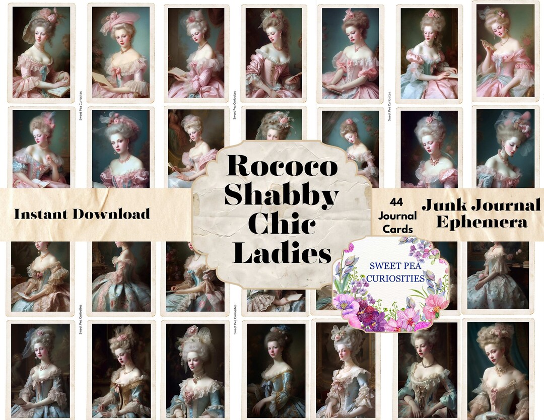 Rococo, Printable, Download, Digital, Junk Journal, Supplies, Shabby ...