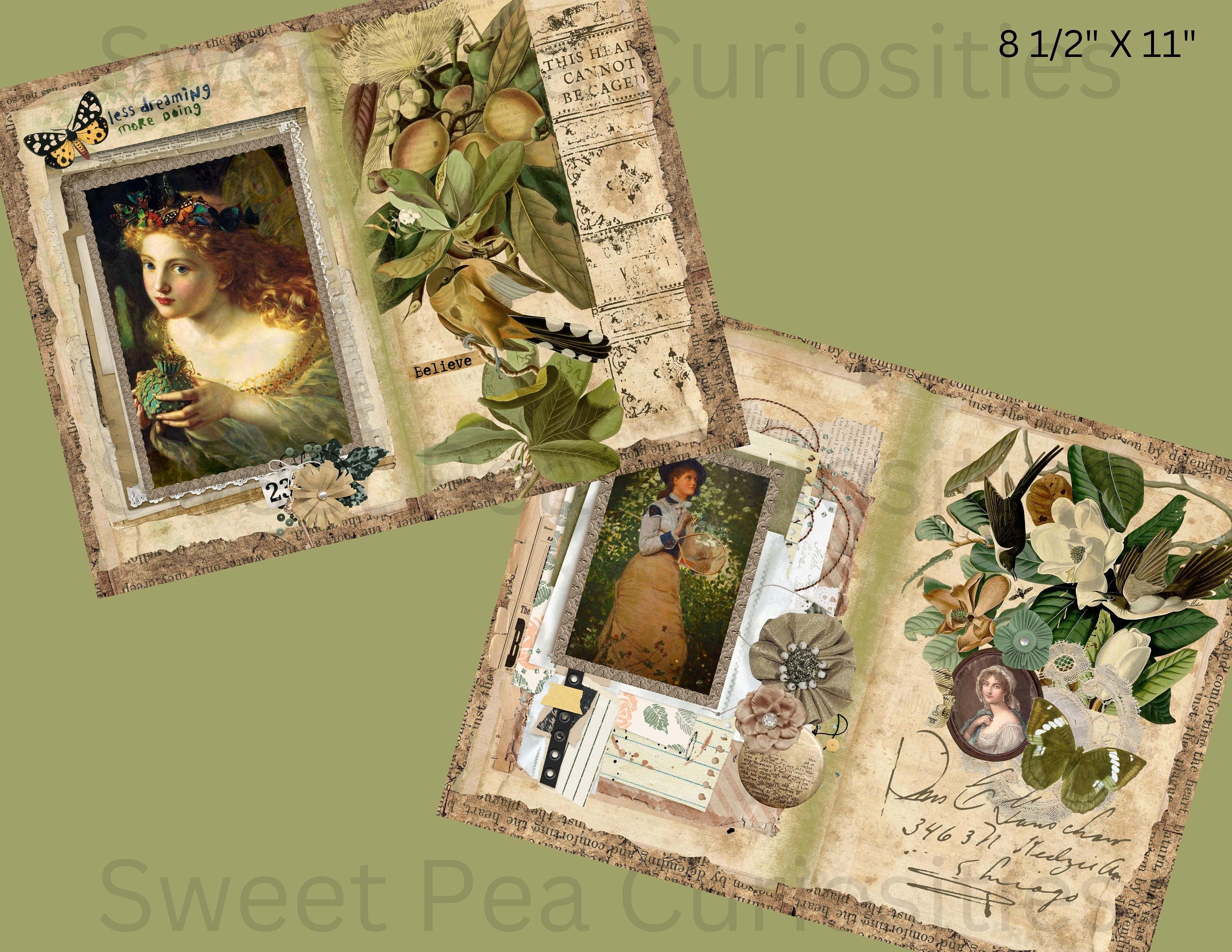 Vintage Junk Journal Kit Printable Download Digital Junk - Etsy