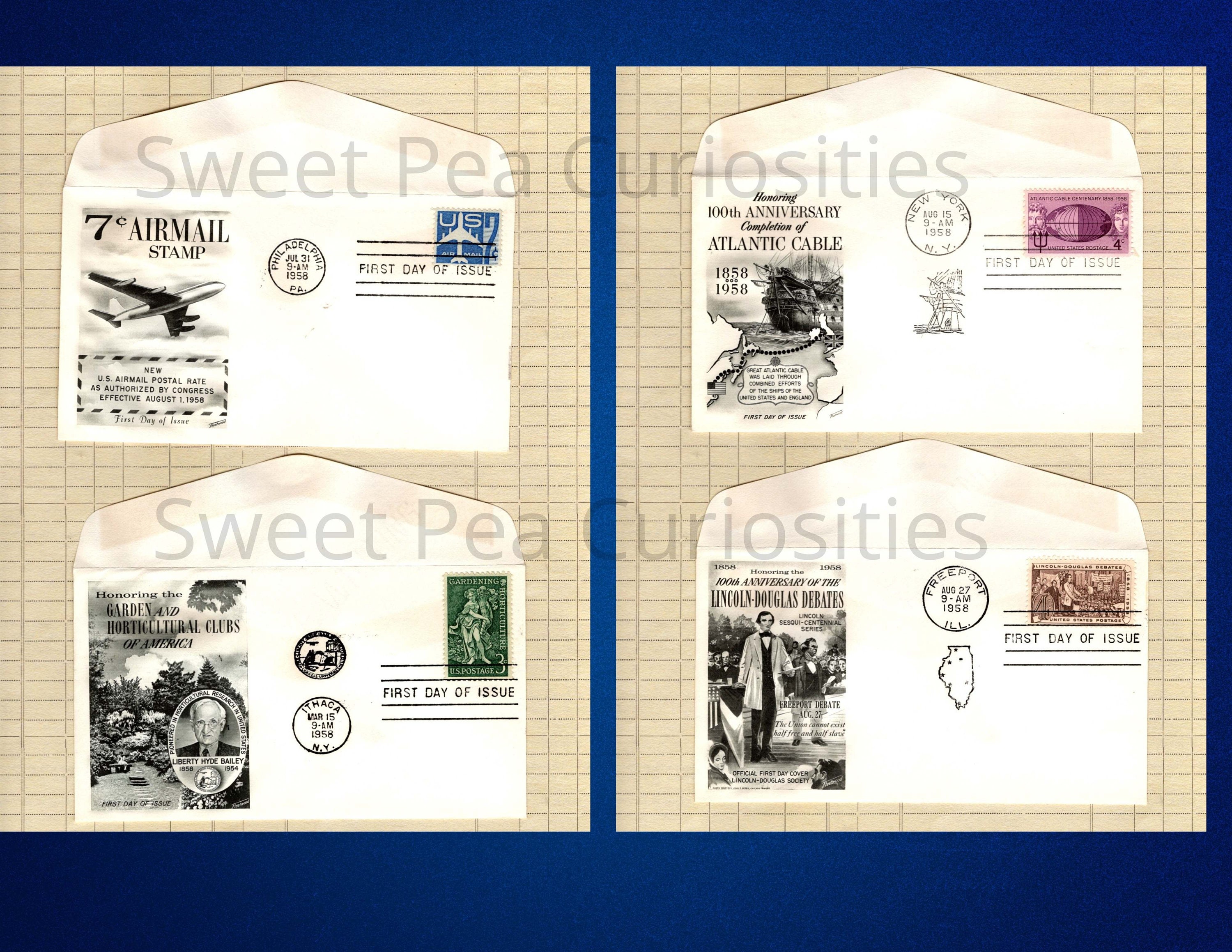 Vintage First Issue Stamp Envelopes From the 1950's - Etsy