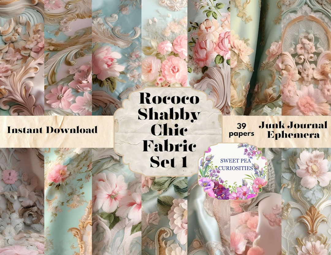 Rococo, Printable, Download, Digital, Junk Journal, Supplies, Shabby ...