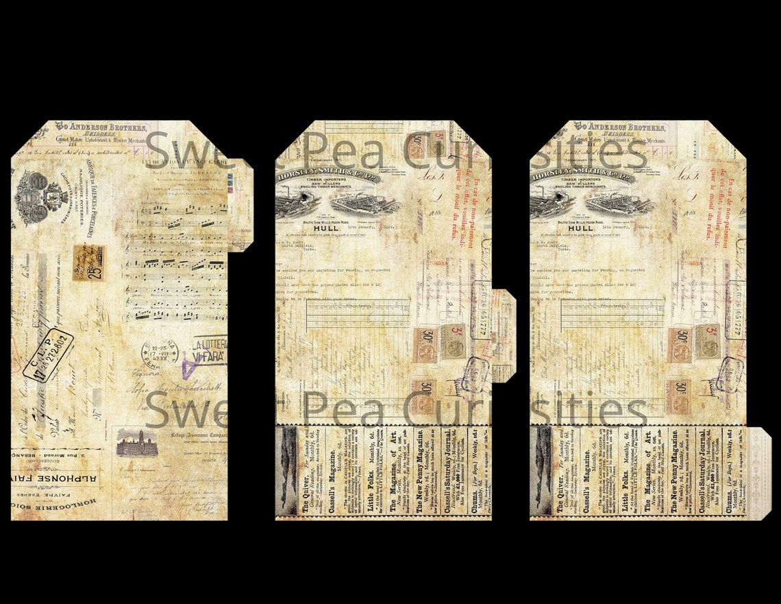 File Folder Tags Digital Download Printable Junk Journal - Etsy