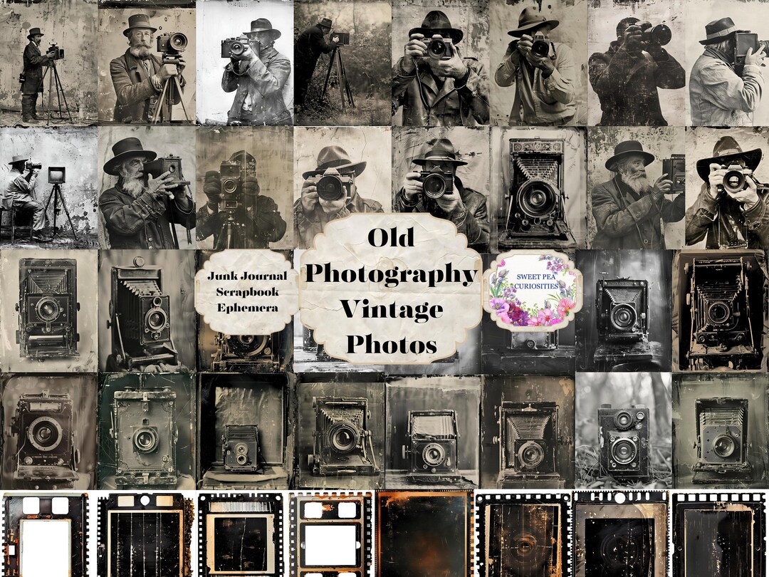 Old Photography, Paper, Vintage, Photos, Digital, Download, Printable ...