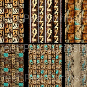 Junk Journal, Printable, Download, Digital, Papers, Numbers, Junk ...