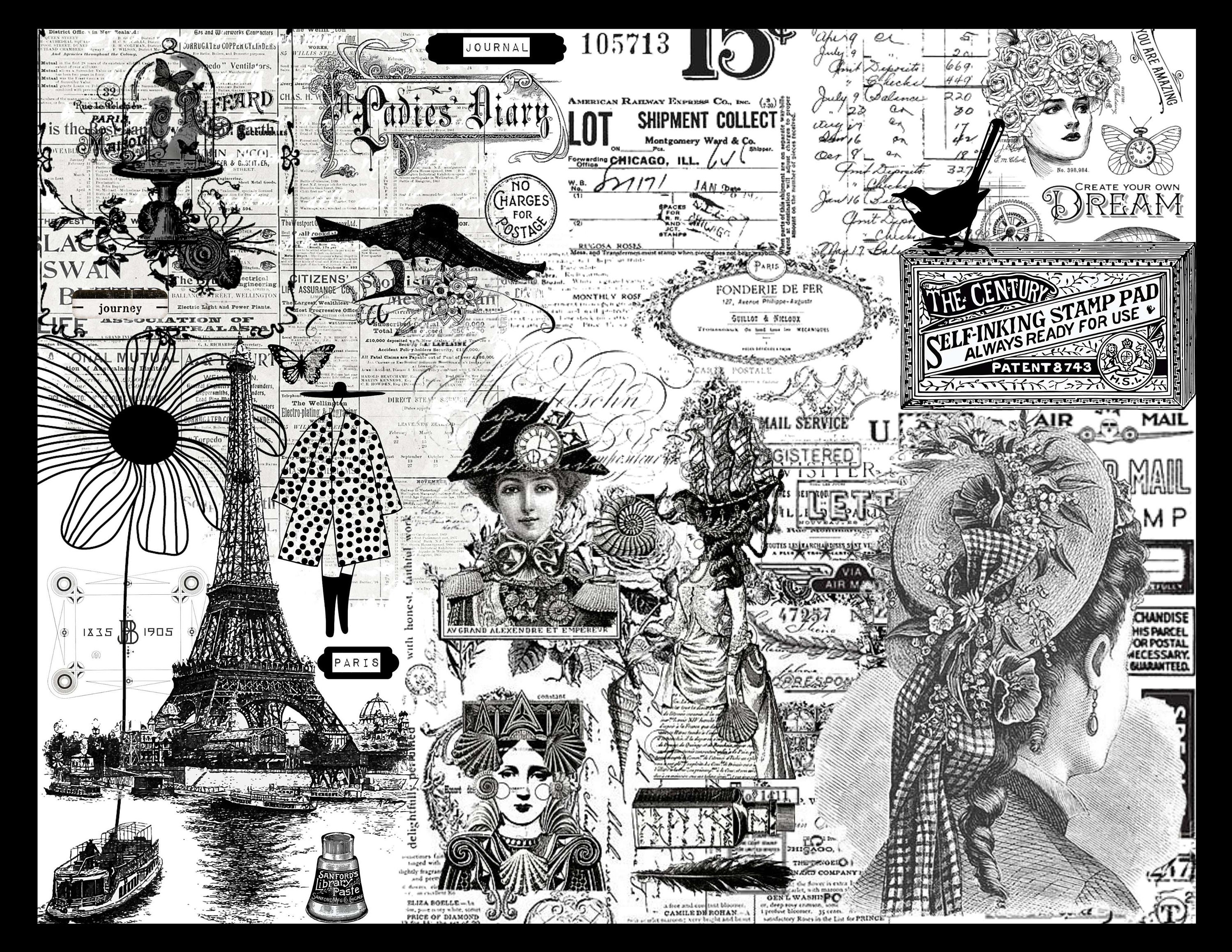 Junk Journal Collage Digital Download Printable Ephemera - Etsy