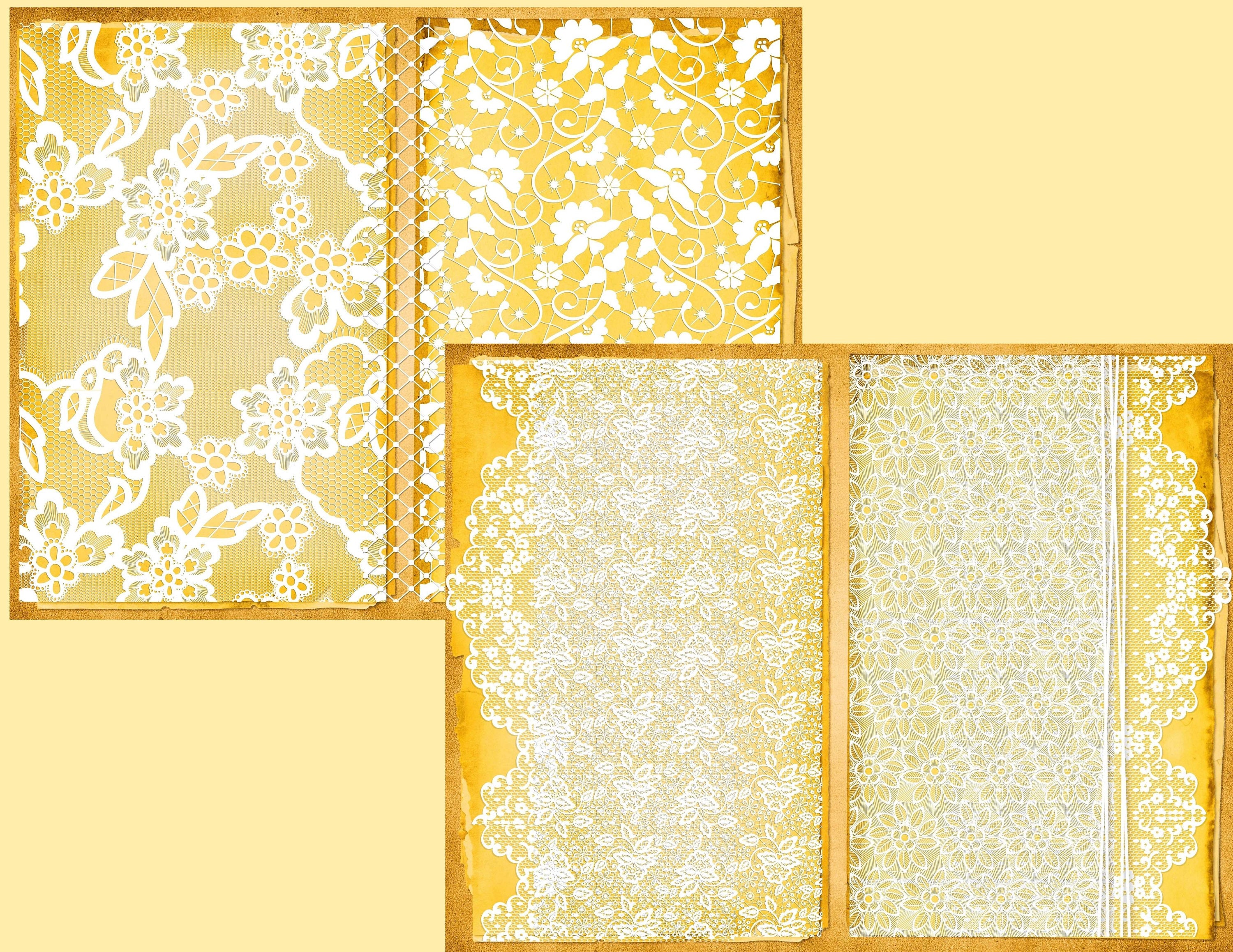 Yellow Lace Printable Digital Download Junk Journal | Etsy