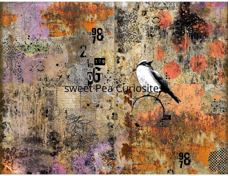 Vintage Grunge Paper Digital Download Printable Junk | Etsy