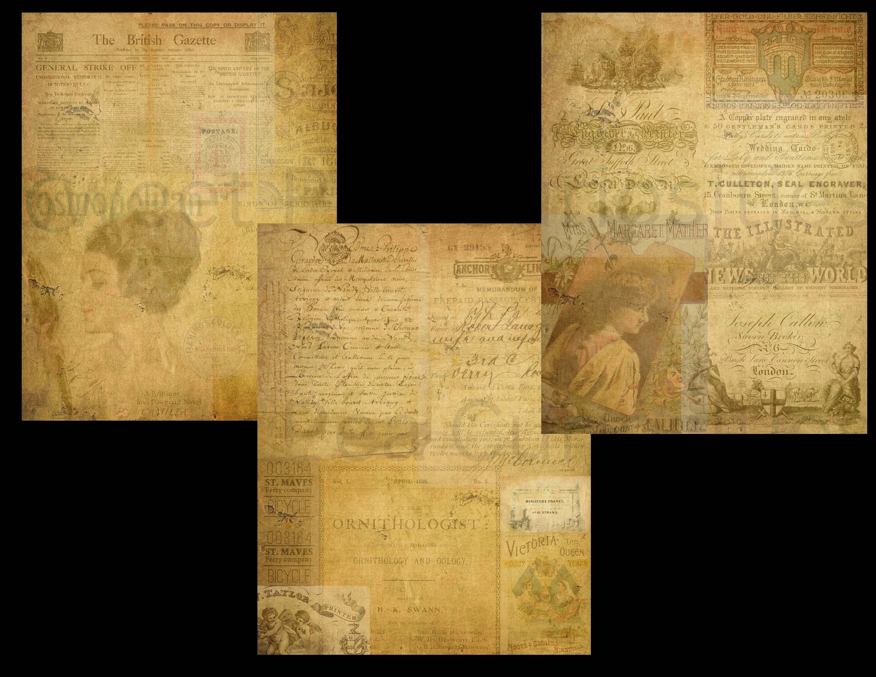 Vintage Paper Digital Download Printable Junk Journal - Etsy