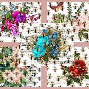Bee, Collage, Papers, Digital, Download, Printable, Junk Journal ...