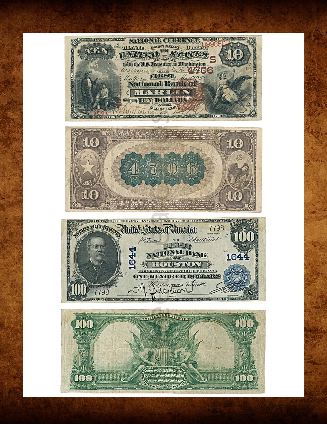 Bank Notes, Collage Paper, Junk Journal, Mixed Media, Ephemera, Digital ...