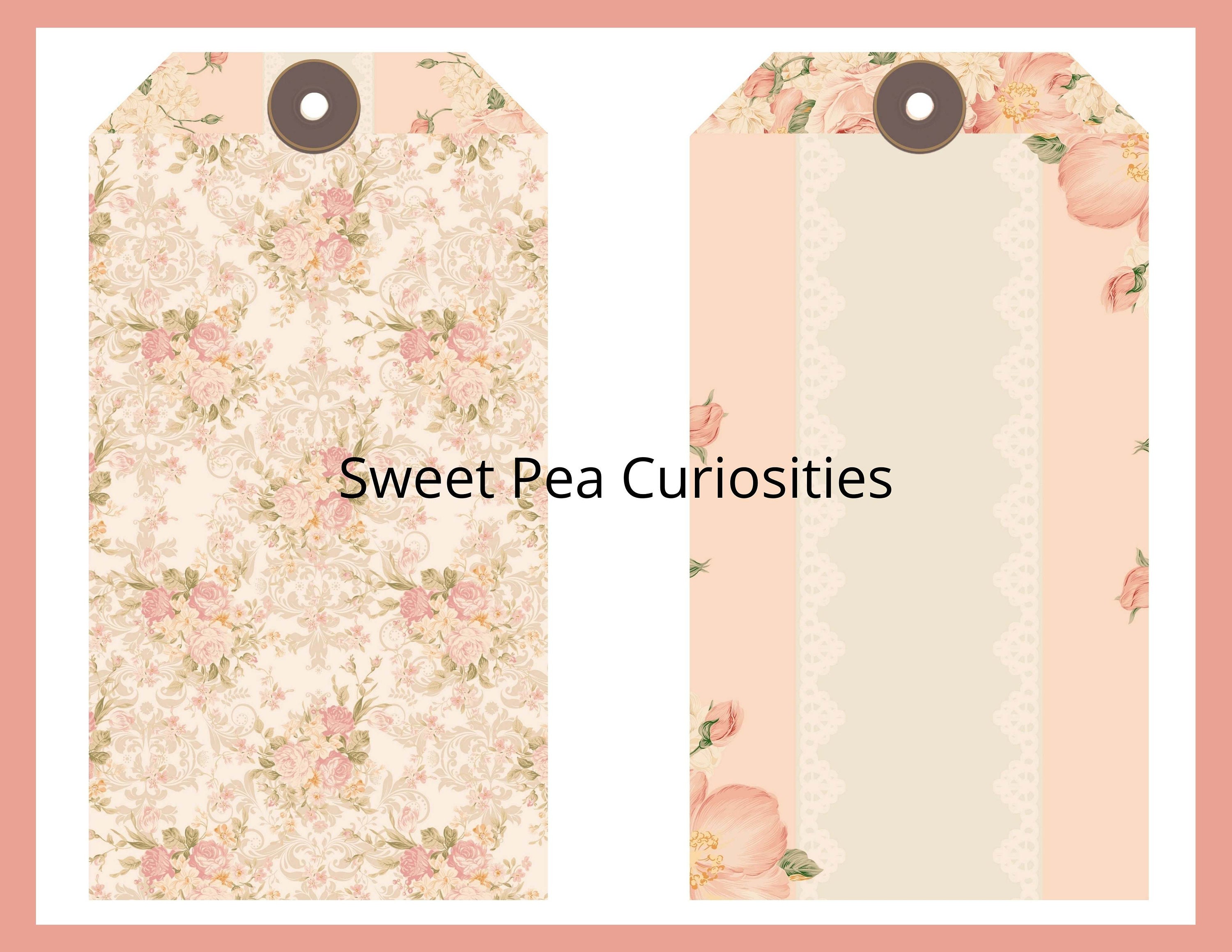 Large Floral Tags Digital Download Printable Junk Journal - Etsy