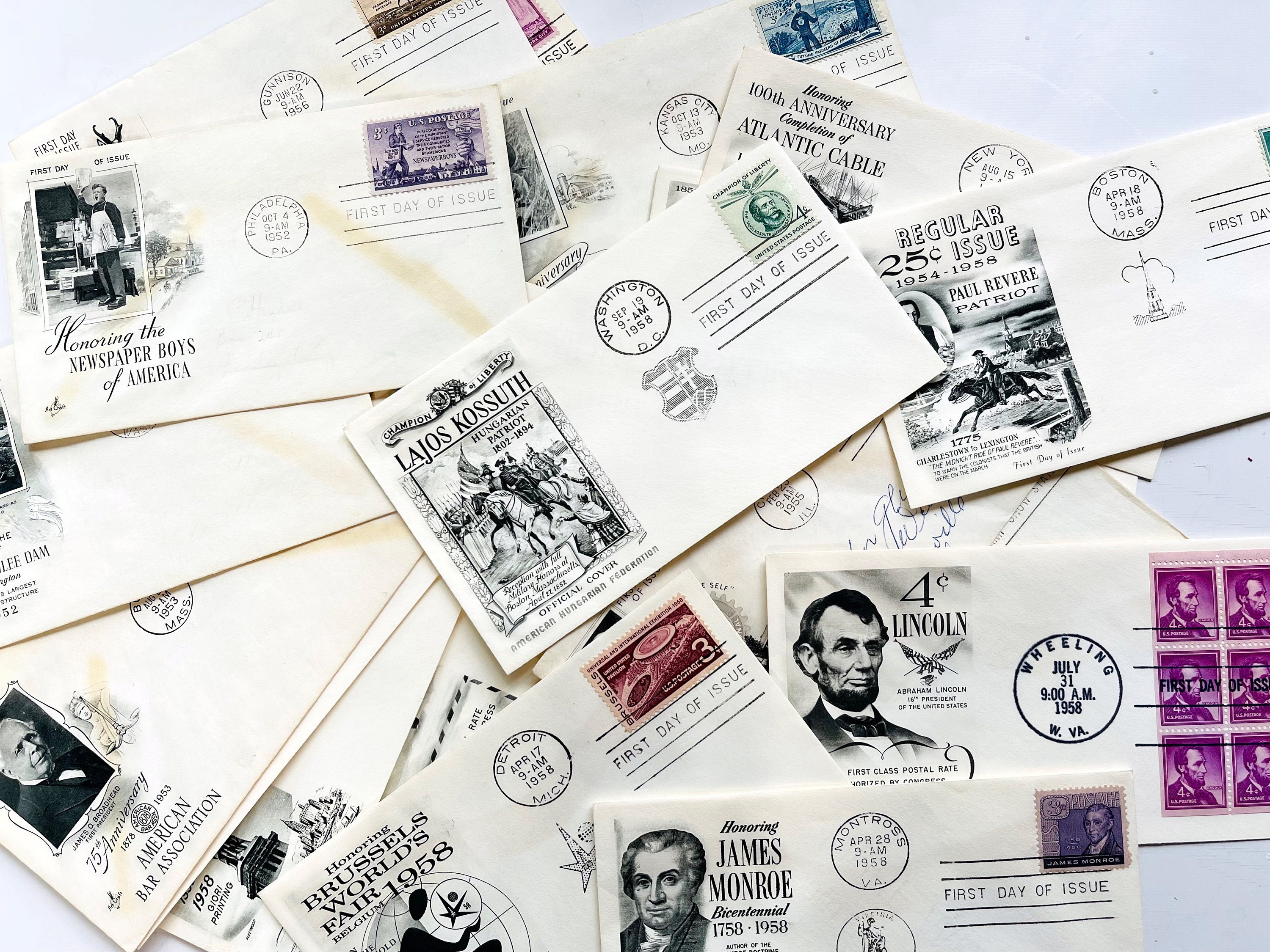Vintage First Issue Stamp Envelopes From the 1950's - Etsy