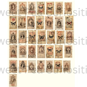Vintage Stamps, Junk Journal, Ephemera, Kit, Printable, Digital ...