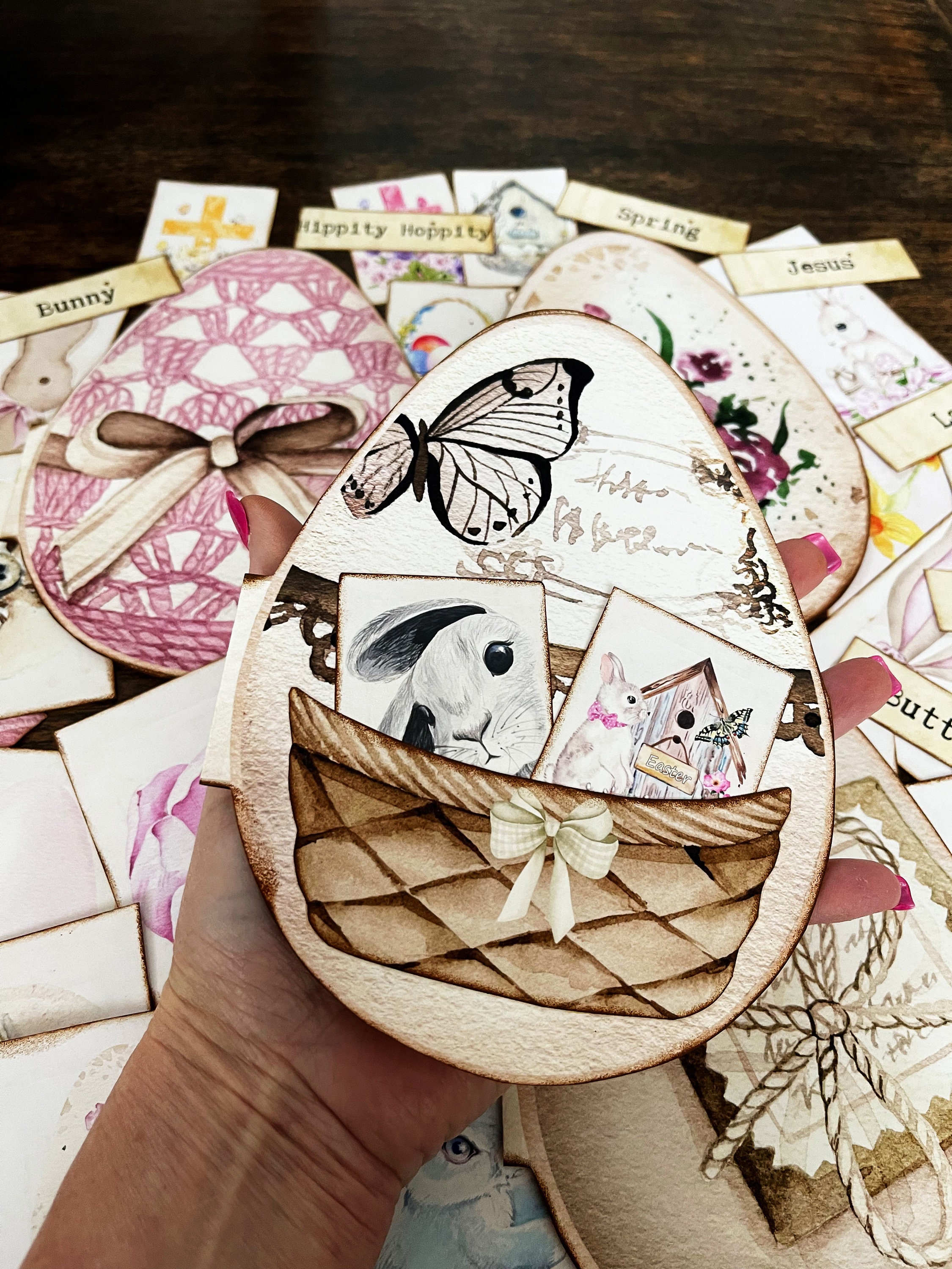 Easter Egg Pocket Cards Digital Download Printable Junk | Etsy