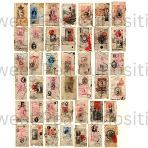 Vintage Stamps, Junk Journal, Ephemera, Kit, Printable, Digital ...