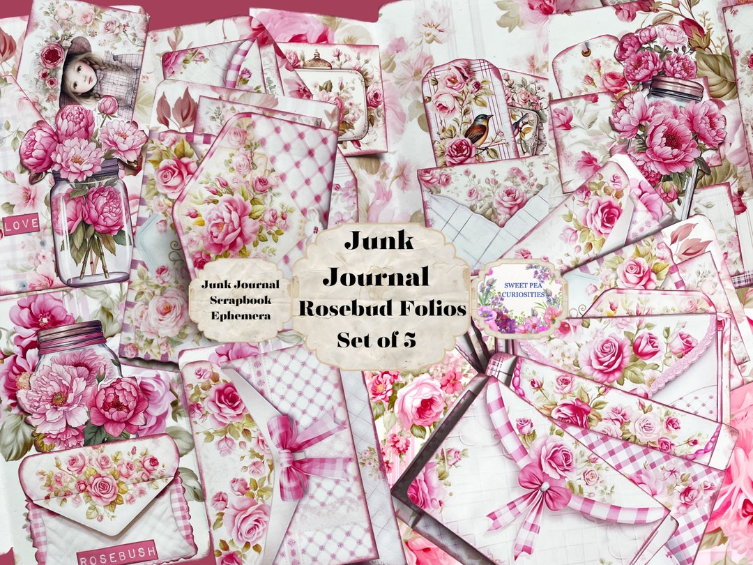 Rosebud Folio, Paper, File Folders, Pockets, Kit, Digital, Download ...