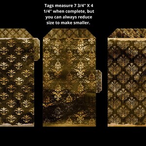 File Folder, Tags, Digital, Download, Printable, Junk Journal, Vintage ...